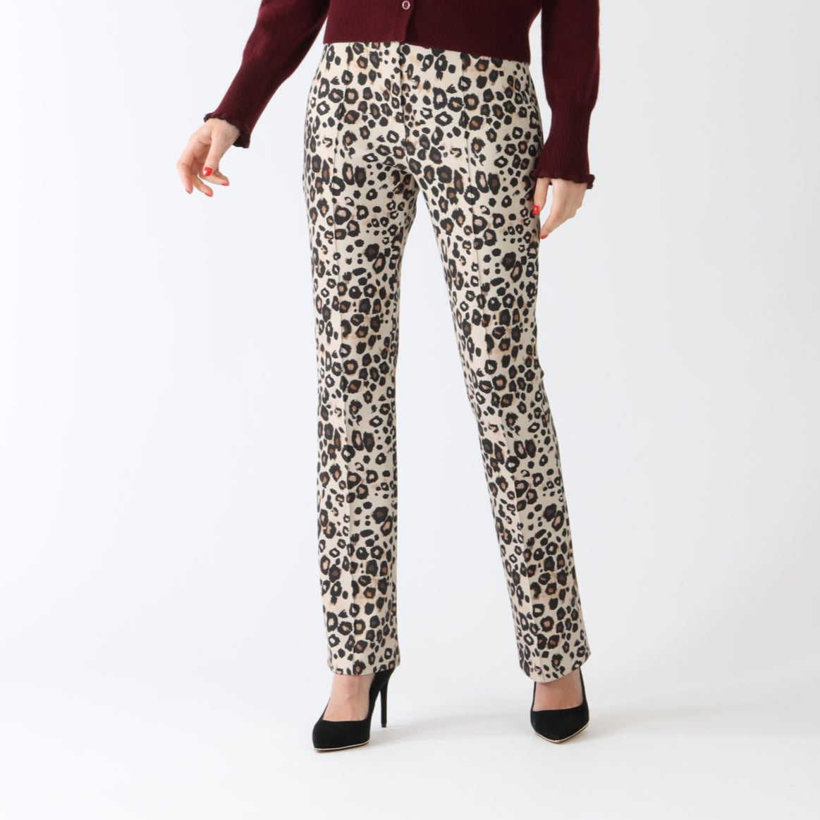Soft Cappuccino Frederica Leonic Print Pants – Angela Beer | The ultimate ladies shopping ...