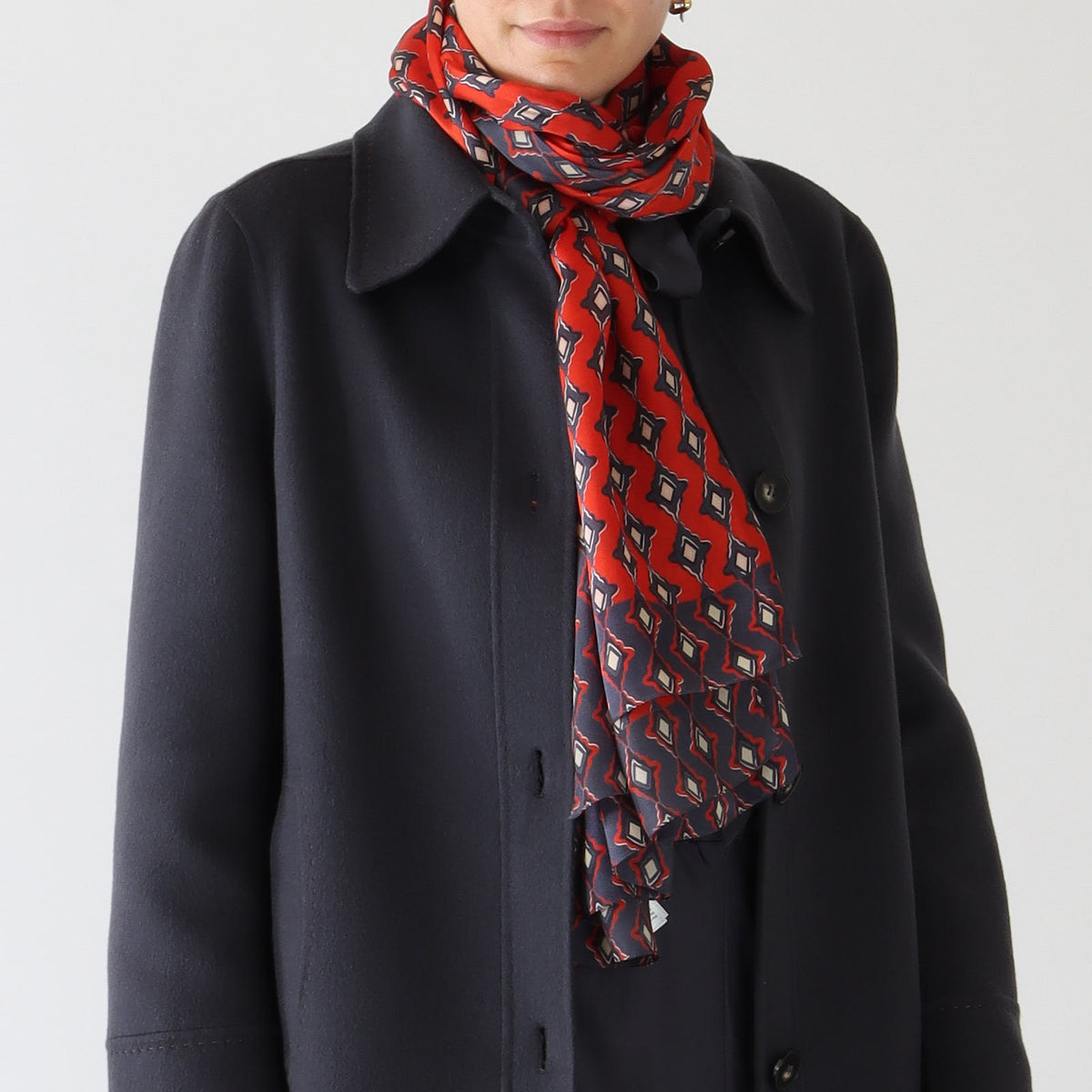 Aurora Red Abby Print Silk Scarf – Angela Beer | The ultimate ladies ...