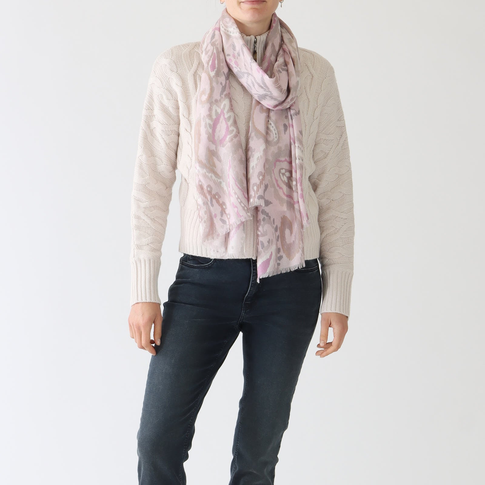 Ballet Multi Graphic Paisley Wool, Silk & Cashmere Scarf – Angela Beer ...