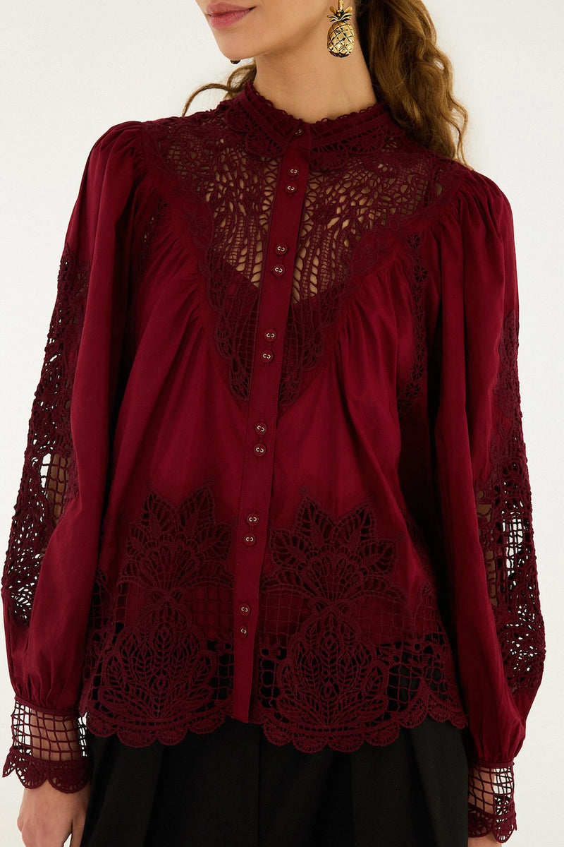 Berry Garden Guipure Cotton Blouse – Angela Beer | The ultimate ladies ...