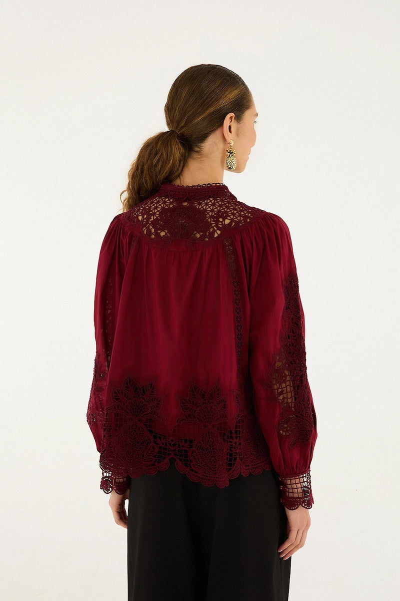 Berry Garden Guipure Cotton Blouse – Angela Beer | The ultimate ladies ...