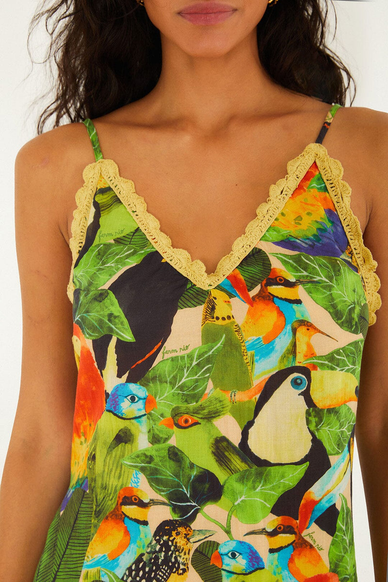 Bird Leaves Print Tiered Maxi Dress – Angela Beer | The ultimate ladies ...