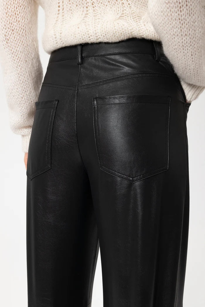 Black The Fake Leather Barrel Pants – Angela Beer | The ultimate ladies ...