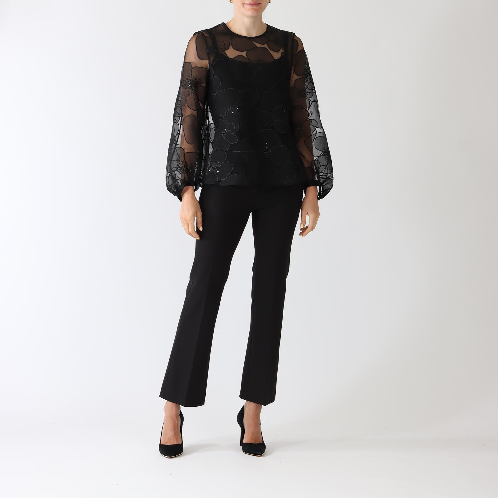 Black The Techno Wool Baby Flare Pants – Angela Beer | The ultimate ...