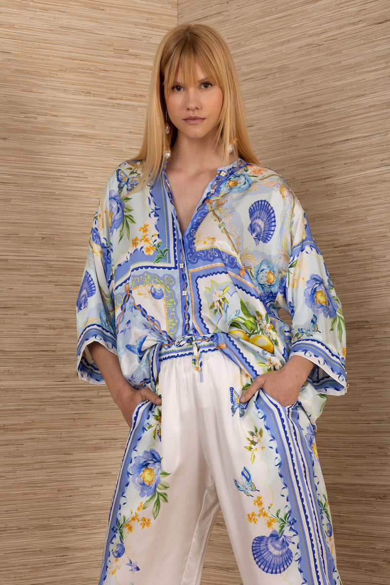 Blue Annabella Silk Blend Blouse – Angela Beer | The ultimate ladies ...
