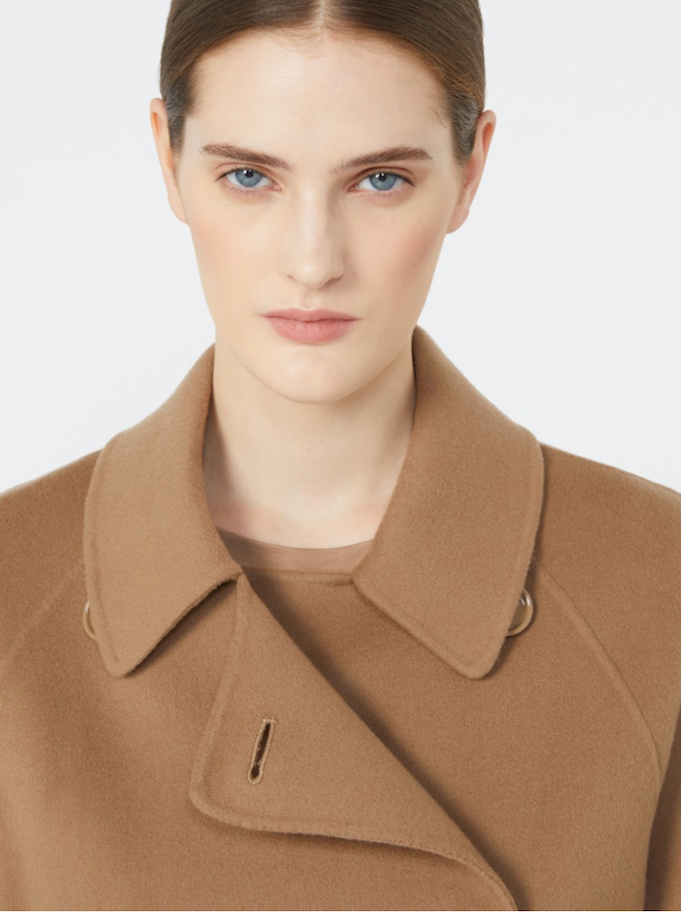 Camel Louis Short Double-Faced Wool Coat – Angela Beer | The ultimate ...