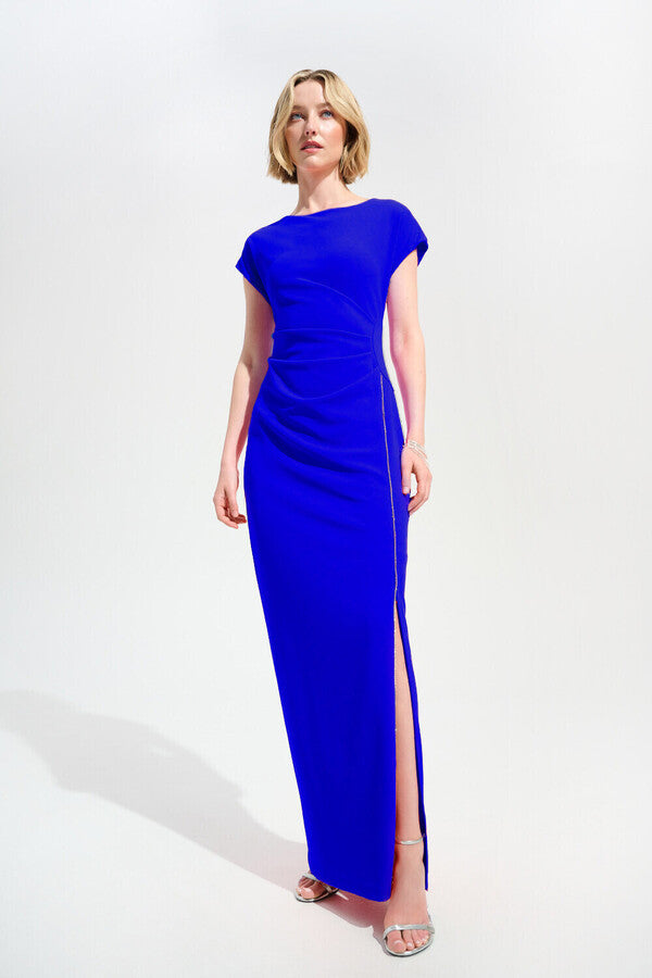 Cobalt Ruched Bodycon Maxi Dress – Angela Beer | The ultimate ladies ...
