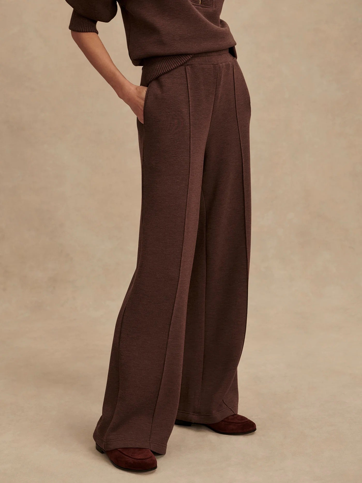 Coffee Bean Marl Wide Leg Sweatpants – Angela Beer | The ultimate ...