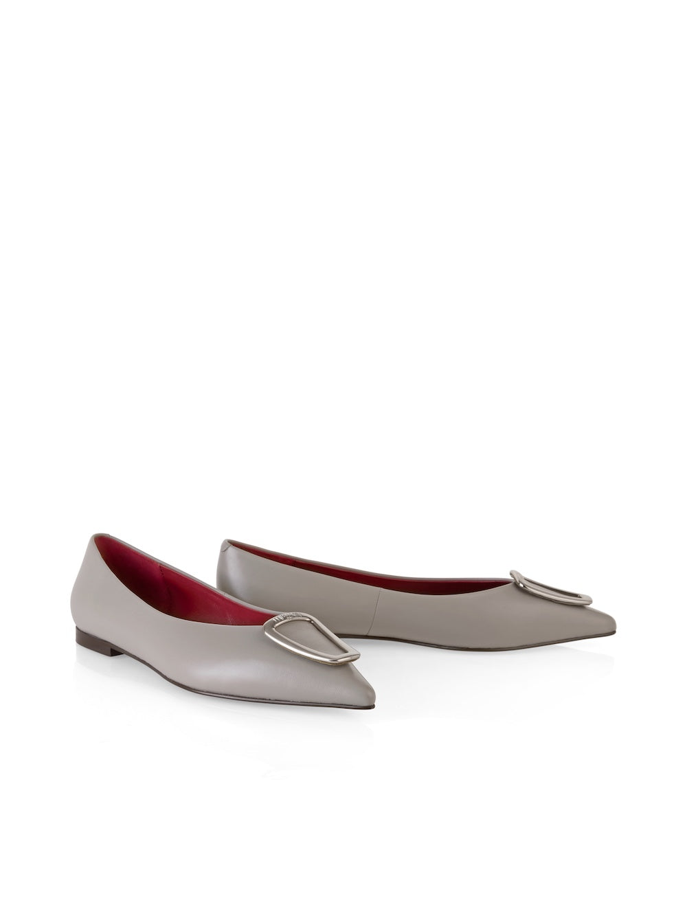 Cool Grey Pointed Ballerina Flats – Angela Beer | The ultimate ladies ...