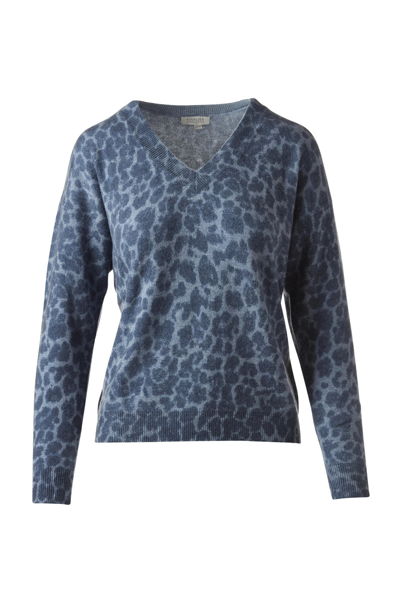 Cove Easy Leopard Print V-Neck Cashmere Sweater – Angela Beer | The ...