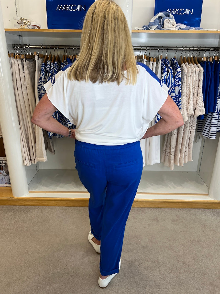 Gentian Rhodos Linen Blend Turn-Up Pants – Angela Beer | The ultimate ...