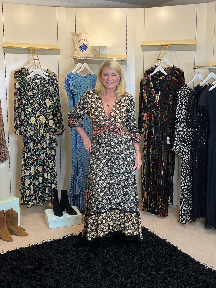 Eva Floral Mix Black Raven Dress – Angela Beer | The ultimate ladies ...