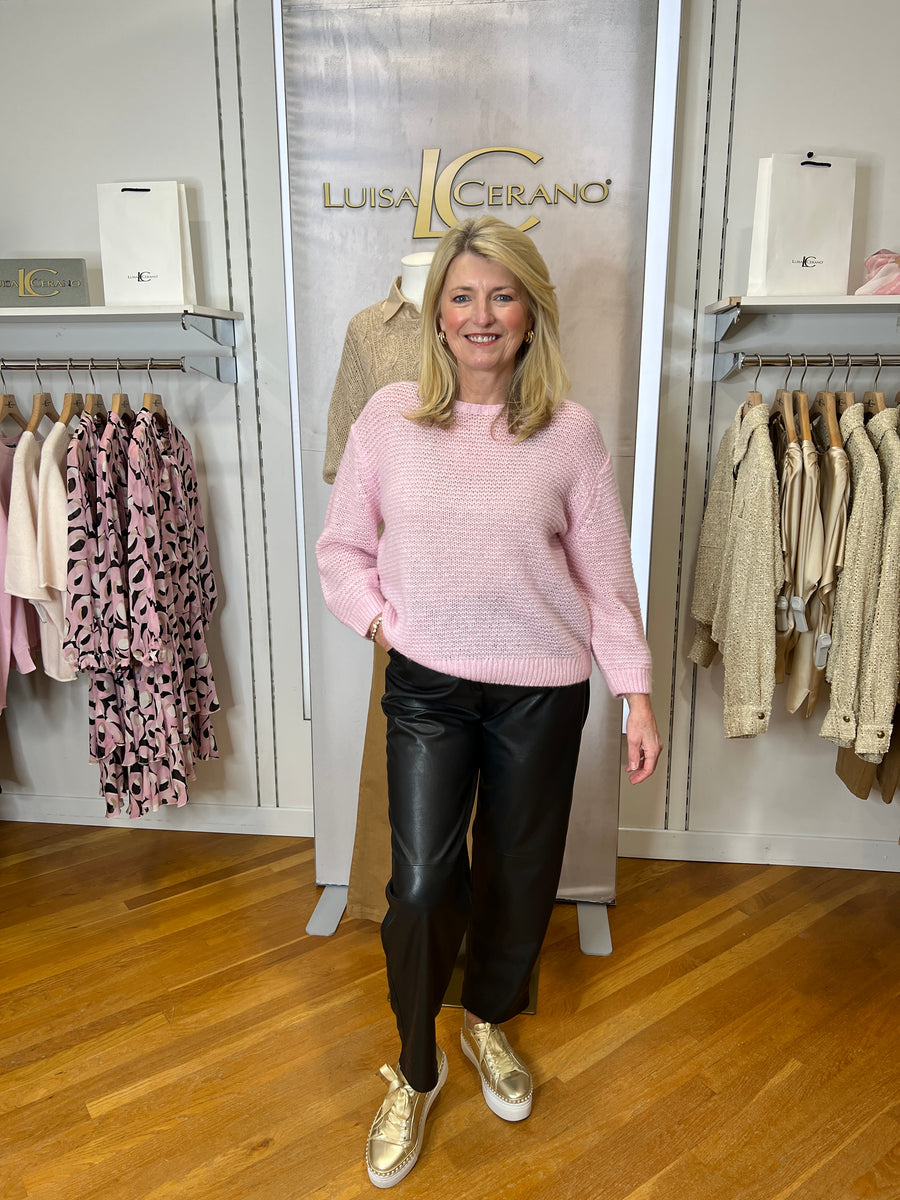 Creamy Blush Cosy Alpaca & Wool Blend Sweater – Angela Beer | The ...