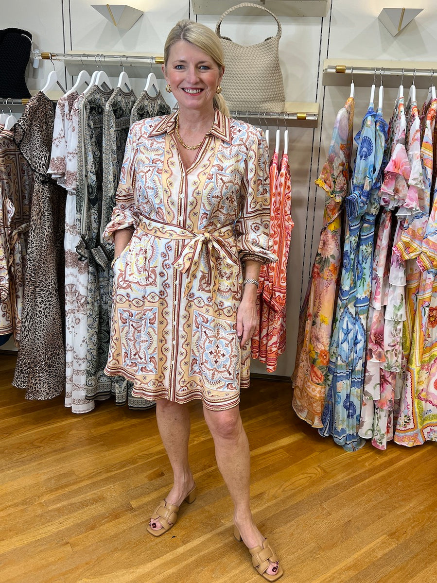 Ivory Arlo Washed Silk Charmeuse Mini Shirt Dress – Angela Beer | The ...