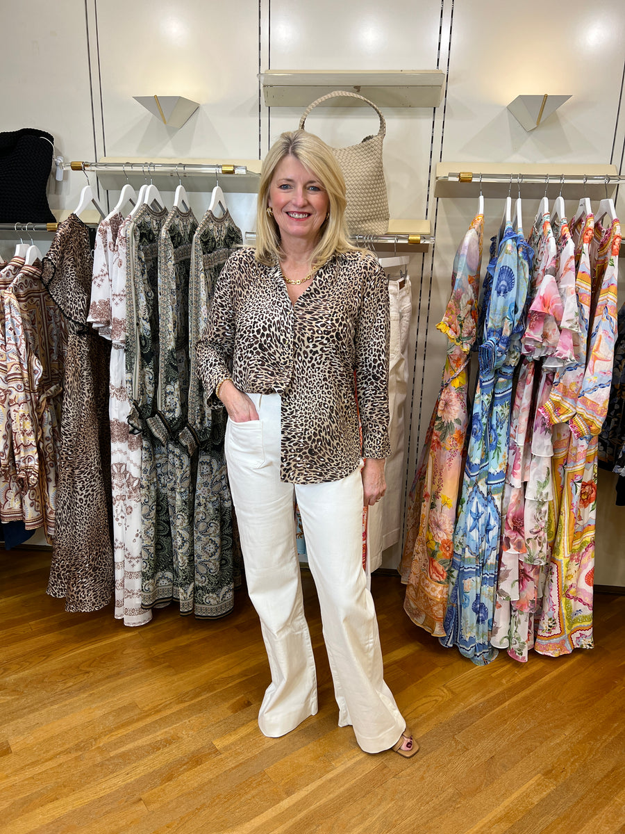 Brown Rosalina Washed Crepe De Chine Shirt – Angela Beer | The ultimate ...