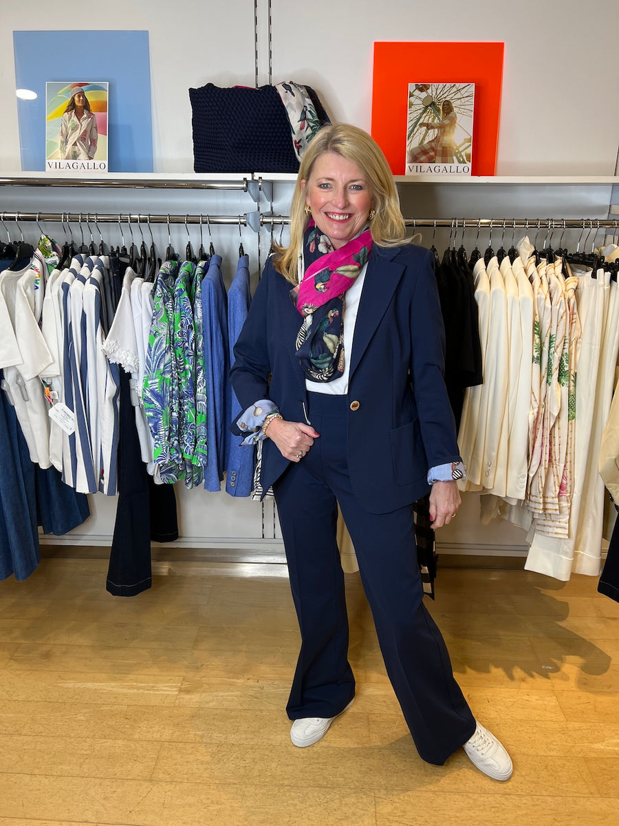 Navy Gadea Single Breasted Blazer – Angela Beer | The ultimate ladies ...
