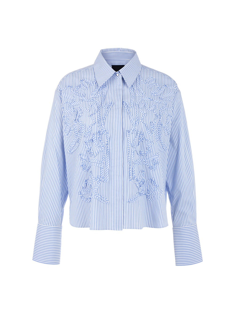 Magical Blue Pinstripe Blouse – Angela Beer | The ultimate ladies ...
