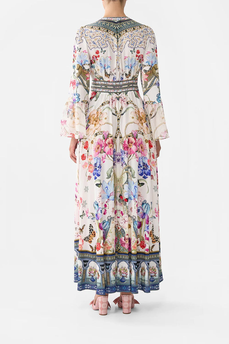 Monserrate Magic Maxi Dress With Ruffle Sleeves – Angela Beer | The ...