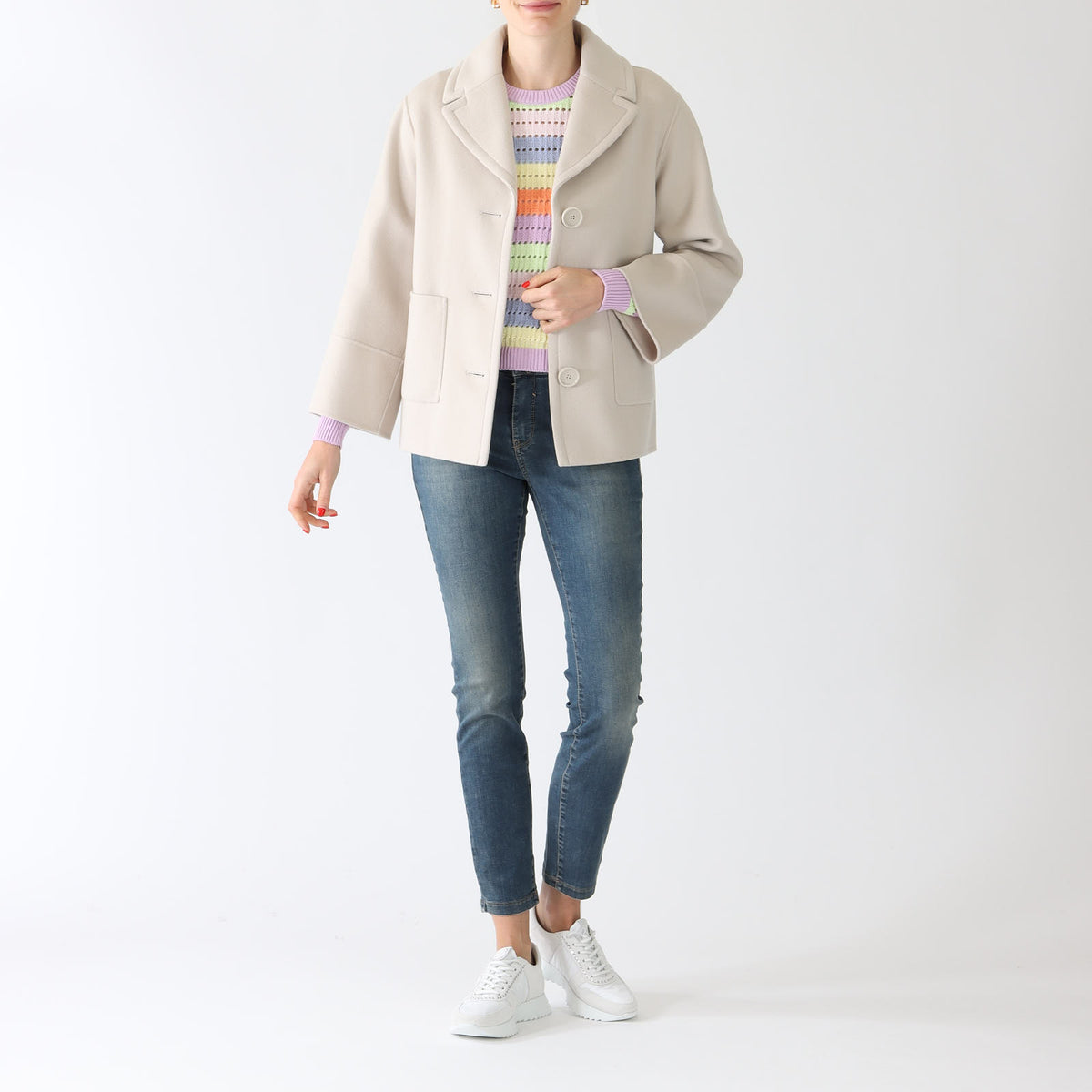 Natural Windsor Single-Breasted Wool Jacket – Angela Beer | The ...