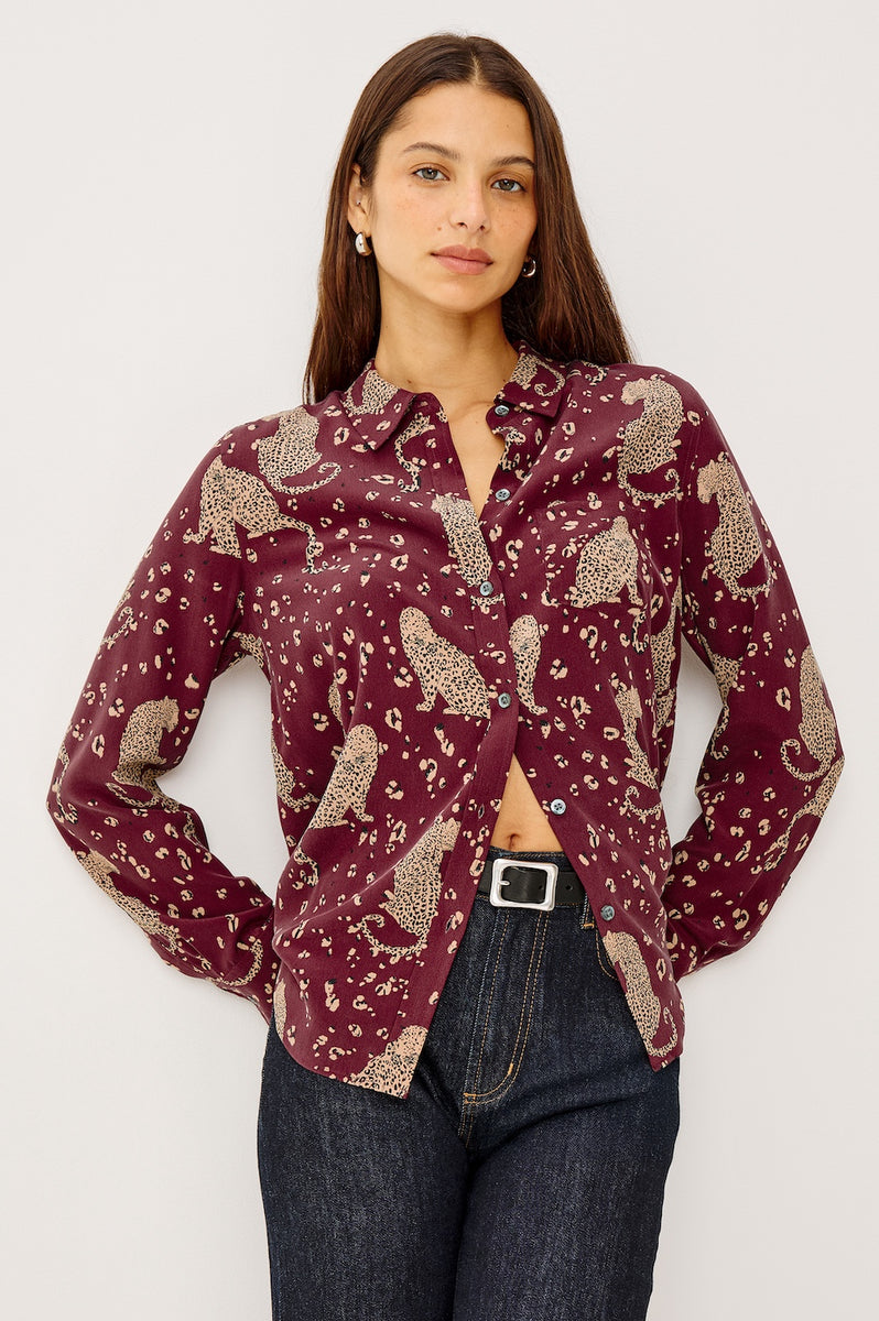 Oxblood Kate Leopard Print Shirt – Angela Beer | The ultimate ladies ...