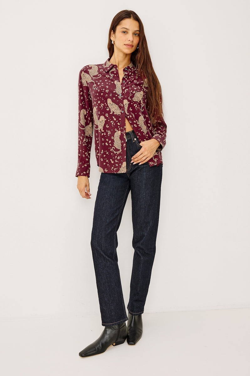 Oxblood Kate Leopard Print Shirt – Angela Beer | The ultimate ladies ...