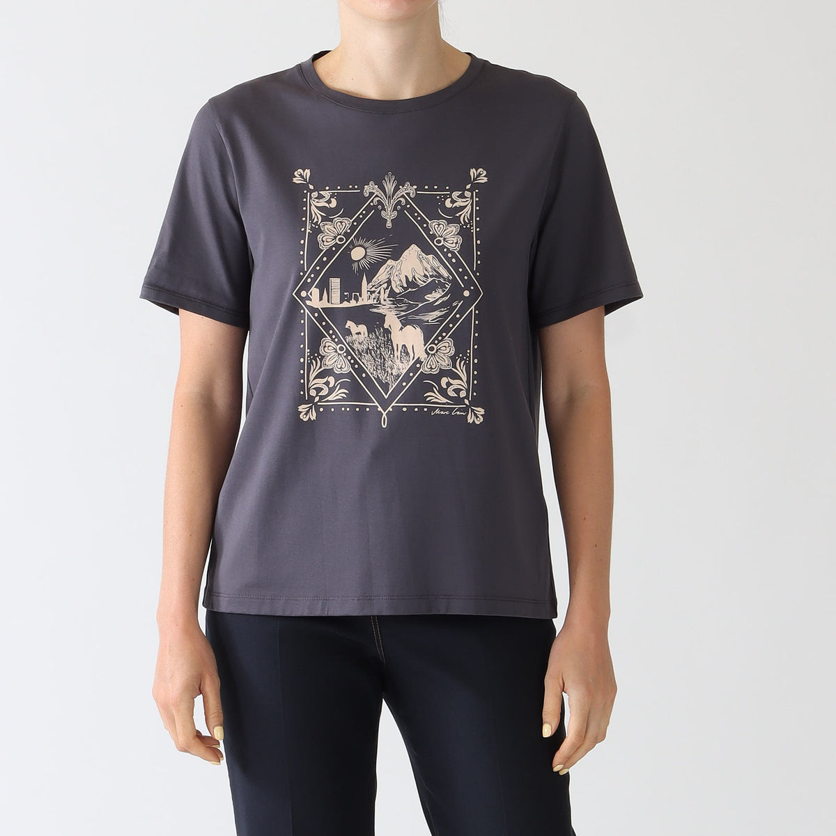 Periscope Blue Western Print T-Shirt – Angela Beer | The ultimate ...