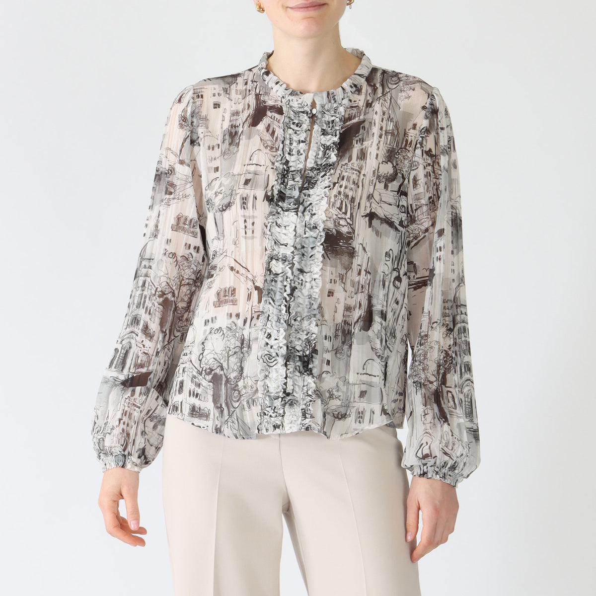 Smoke City Print Blouse – Angela Beer | The ultimate ladies shopping ...
