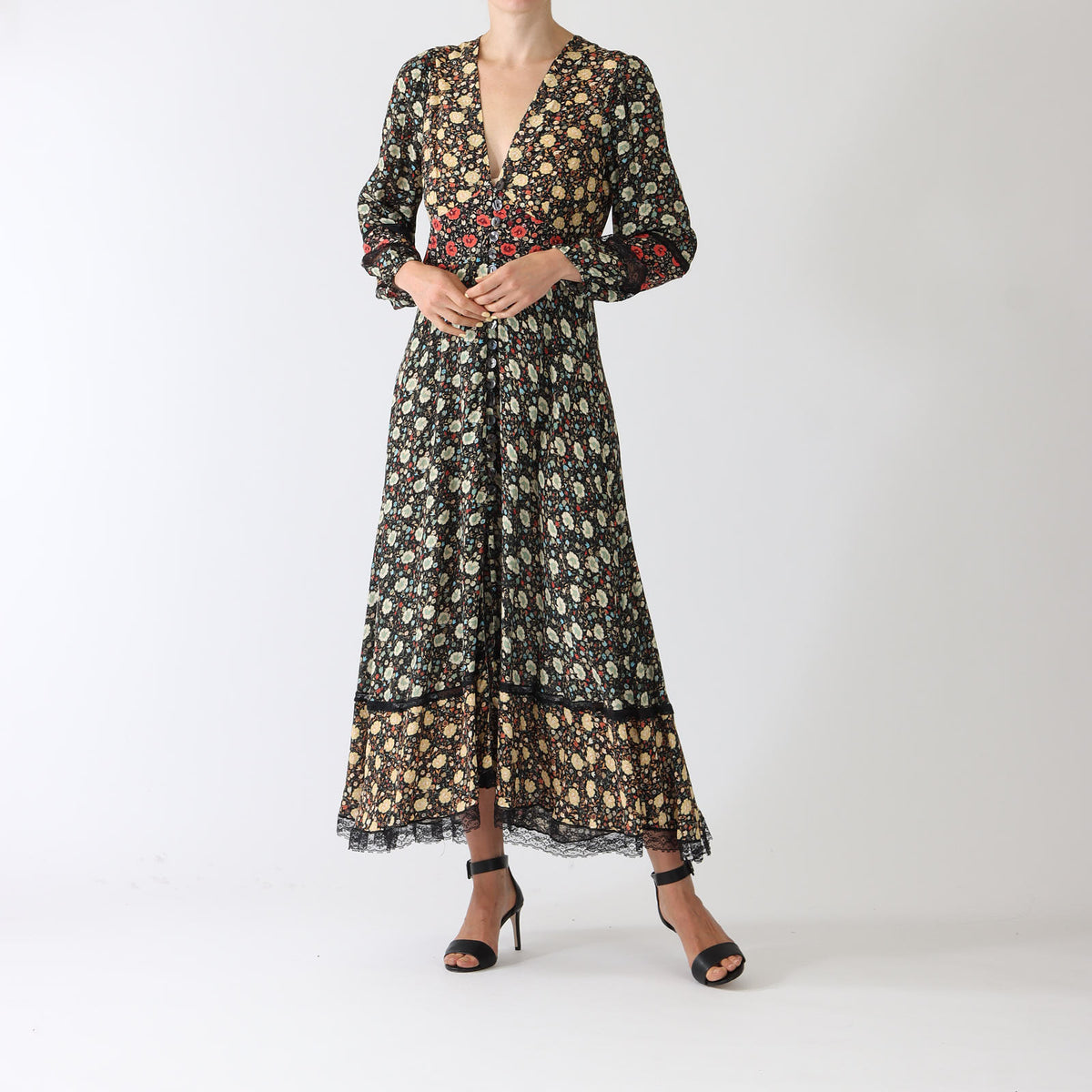 Eva Floral Mix Black Raven Dress – Angela Beer | The ultimate ladies ...
