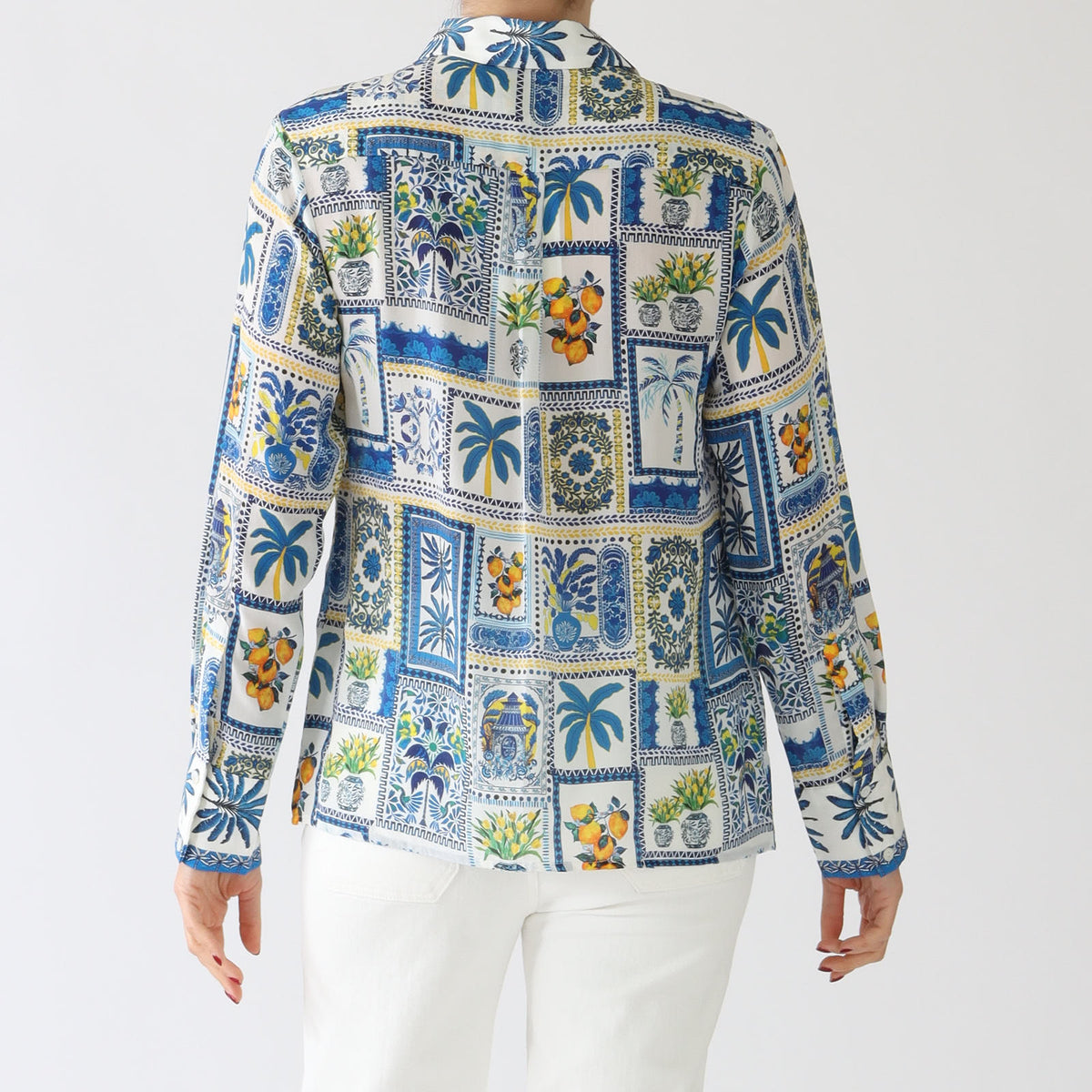 Light Blue Anaya Papier Colle Silk Shirt – Angela Beer | The ultimate ...