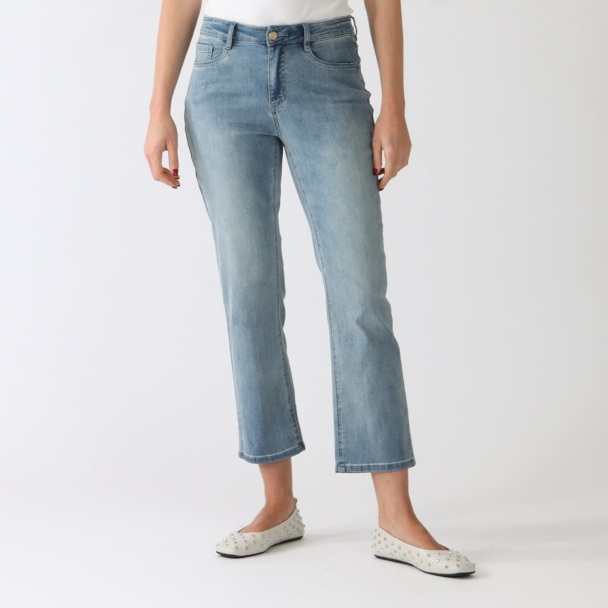 Light Blue Denim Margot Straight Leg Jeans – Angela Beer | The ultimate ...
