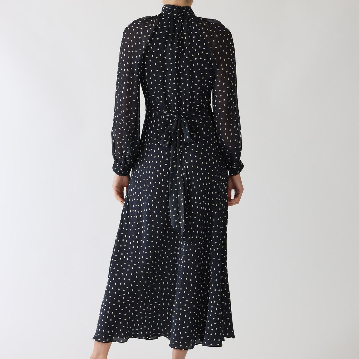 Navy Layla Dot Print Maxi Dress – Angela Beer | The ultimate ladies ...