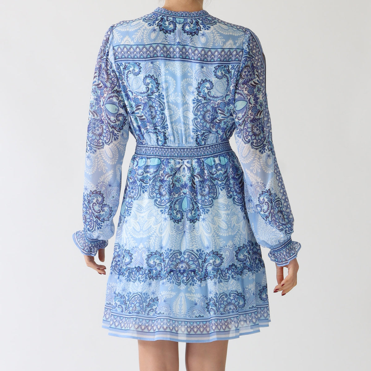 Blue Eleanora Washed Chiffon Dress – Angela Beer | The ultimate ladies ...
