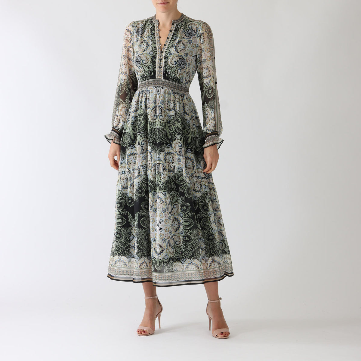 Black Eleanora Washed Chiffon Maxi Dress – Angela Beer | The ultimate ...