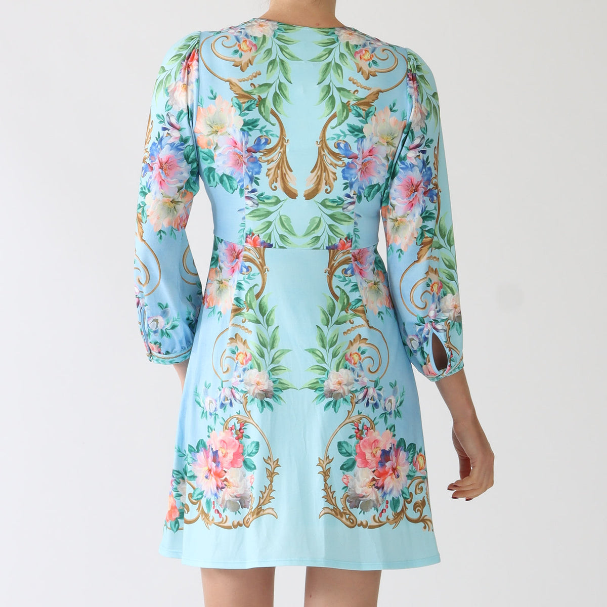 Blue Sariah Matte Jersey Dress – Angela Beer | The ultimate ladies ...