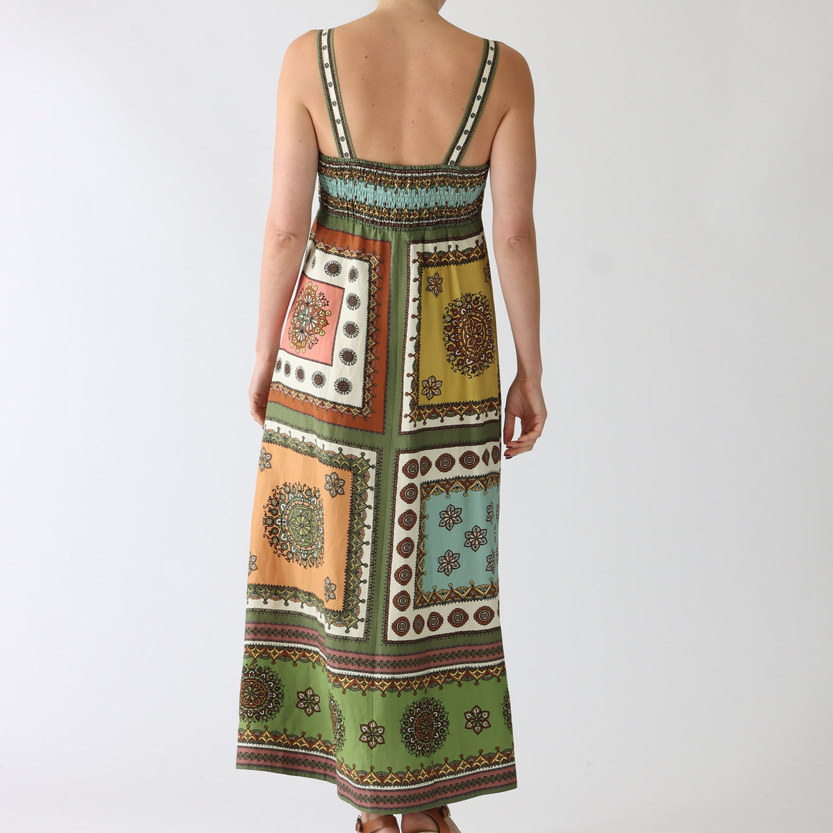 Multi Contina Tile Print Midi Dress – Angela Beer | The ultimate ladies ...