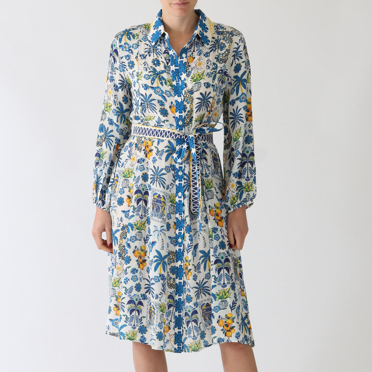 Light Blue Onia Papier Colle Silk Shirt Dress – Angela Beer | The ...